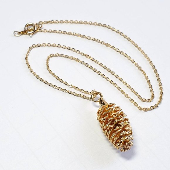 Jewelry | Gold Dipped Acorn Pendant On Chain Necklace | Poshmark